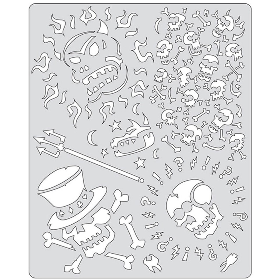 Craig Fraser Curse Of SkullMaster Voo Doo Airbrush Template Stencil FH ...