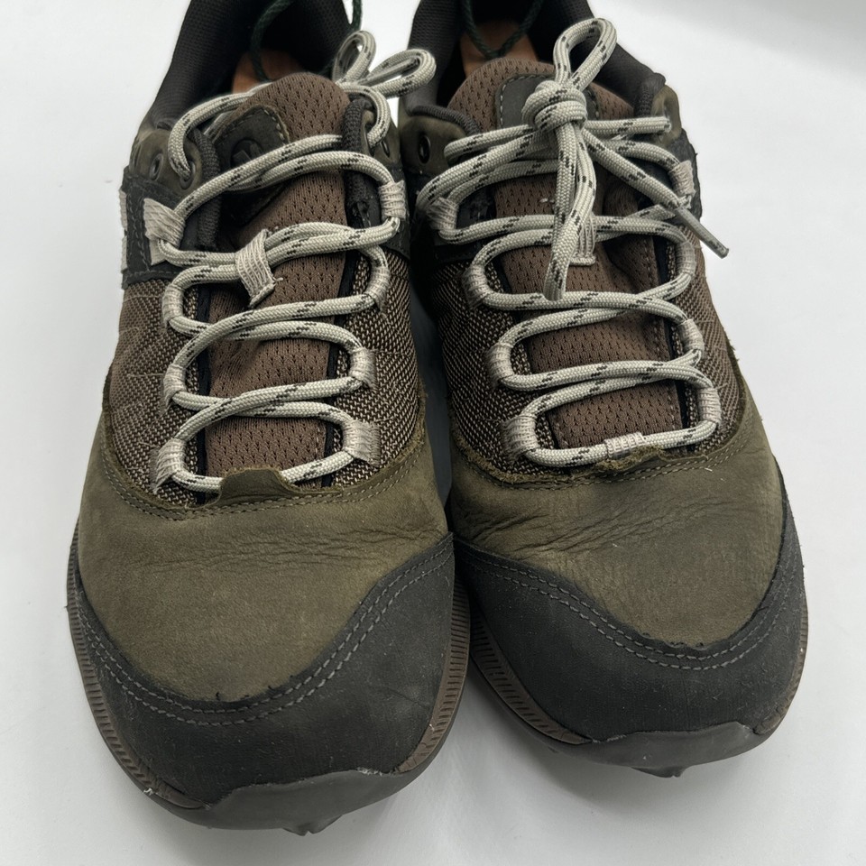 MERRELL Zion Men's Olive Waterproof Vibram Trail Hiking Shoes Size 8.5 ...