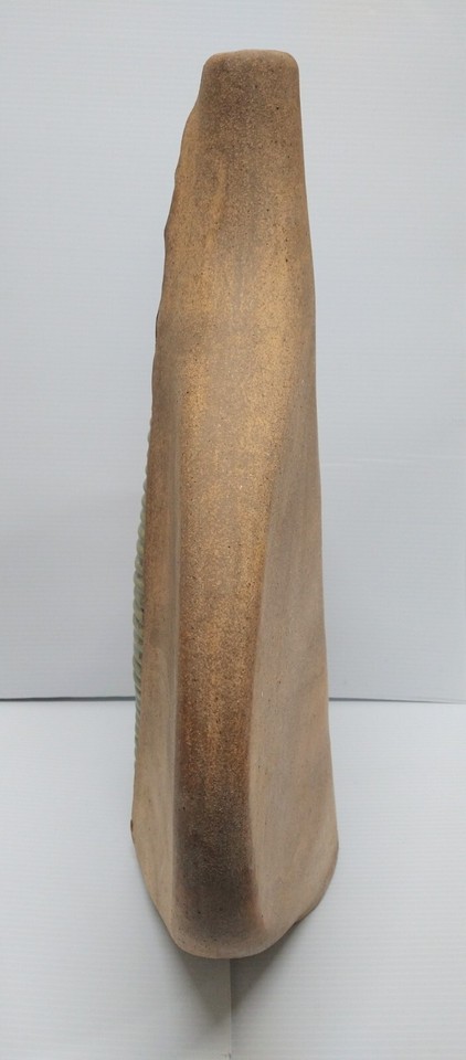 Vintage Large MCM Alka Malta Brown, Light Green Maltese Textured Vase ...