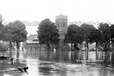 Ggt-87 Flood Scene, Trowse Church, Swain, Norwich, Norfolk 1912. Photo ...