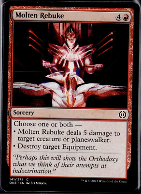 Molten Rebuke - 141 - Foil - ONE - NM-Mint - MTG - Magic The Gathering ...