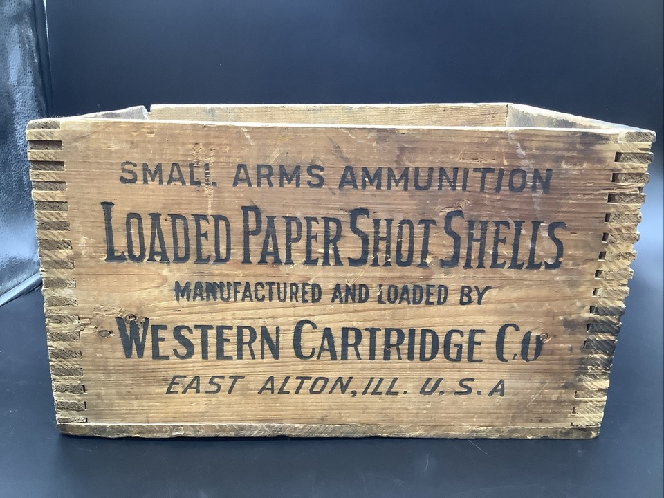 Antique Western Cartridge Co Dovetailed Wood 16ga Shotgun Shells Ammo ...