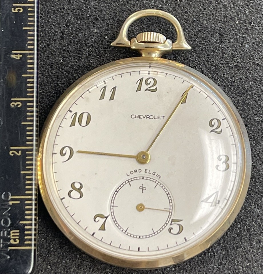 1952 Lord Elgin Chevrolet 24K Award Pocket Watch..TJ488 | eBay