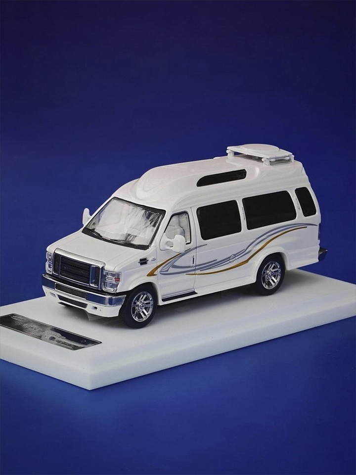 MK Miniatures 1:64 E350 Motorhome Metallic White with Decals Diecast ...