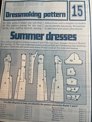 Dressmaking Pattern #15 Summer Dress Sewing Pattern UnCut Sewing Pattern | eBay