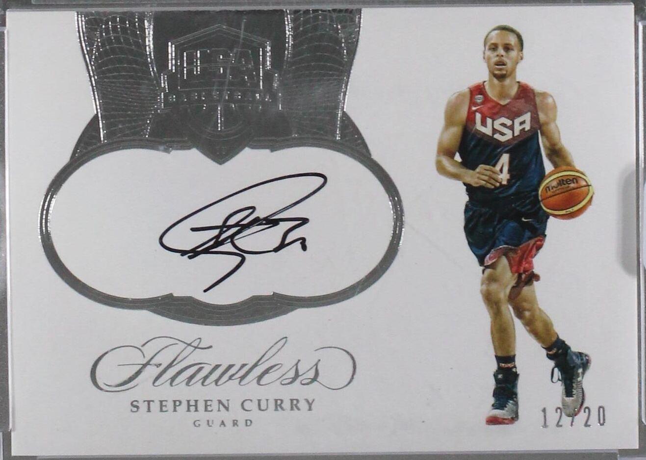 2016-17 Panini Flawless - USA Basketball Signatures Stephen Curry #USA ...