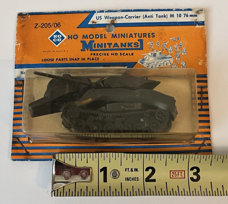 Vintage Roco Minitanks Z-205/06 US M-10 76mm Anti Tank HO Model ...