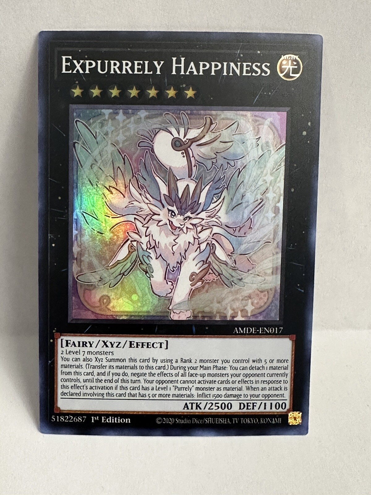 AMDE-EN017 Expurrely Happiness Collector's Rare 1st Edition YuGiOh Card ...