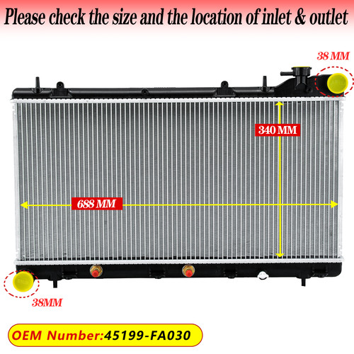 PREMIUM QUALITY RADIATOR FIT 1997-2002 2001 SUBARU FORESTER EJ20 2.0L ...