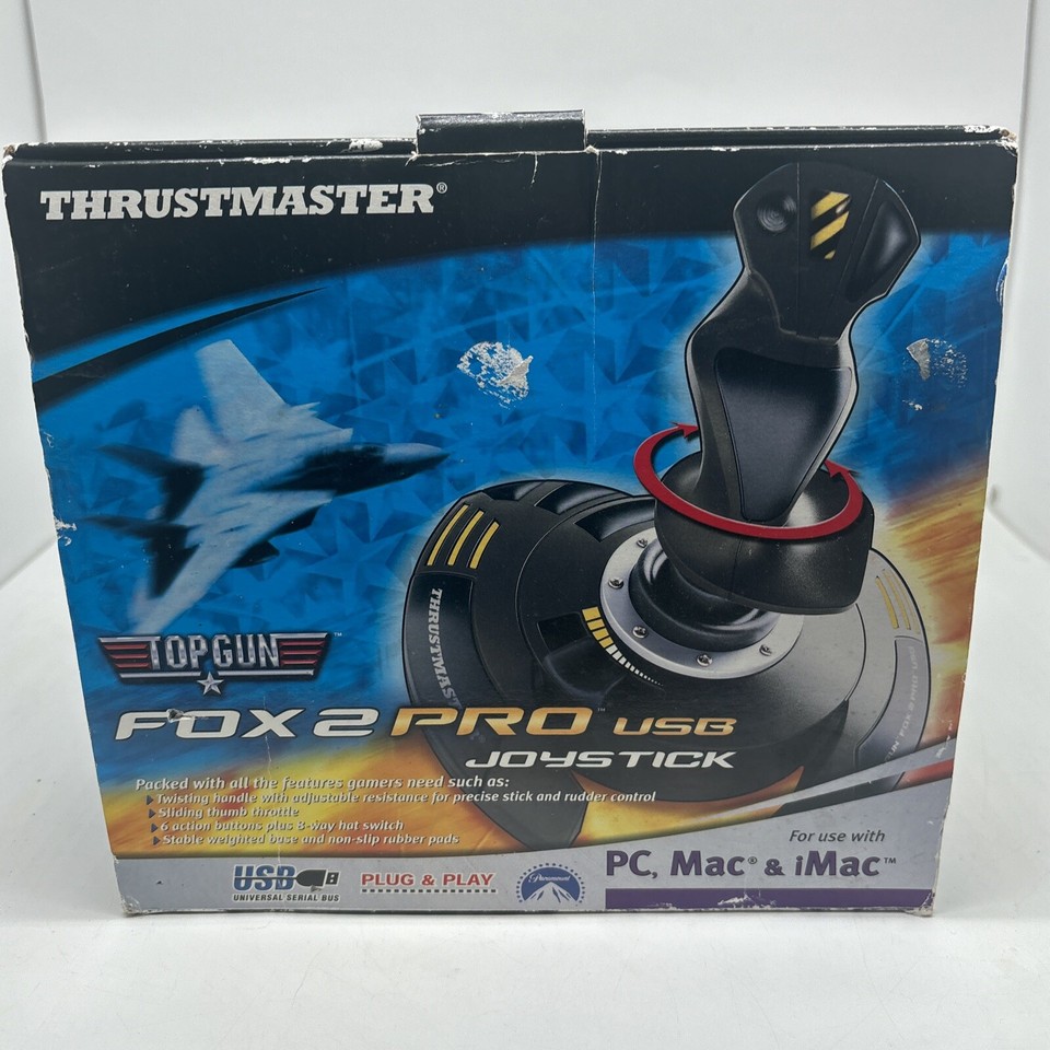 MICROSOFT XBOX ORIGINAL FLIGHT STICK JOYSTICK JOY ARCADE GAME Top Gun ...