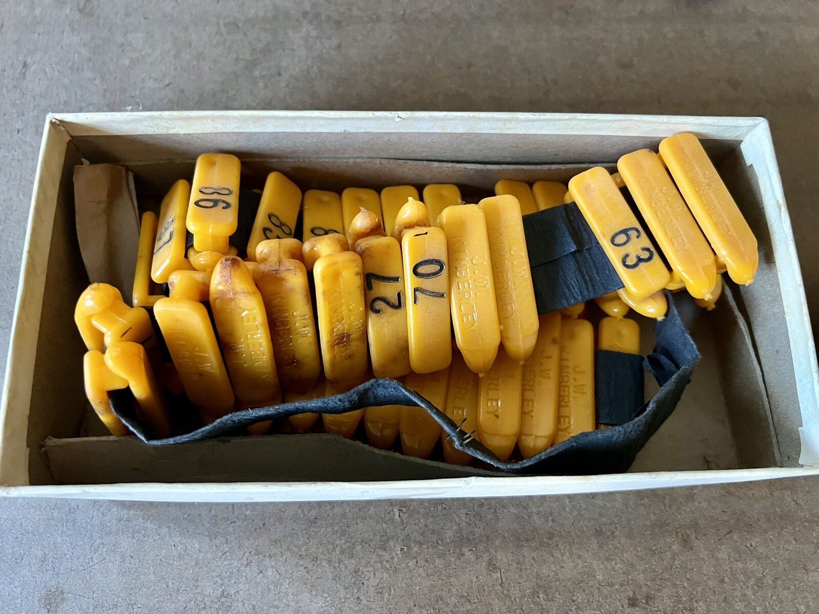 Partially Used Box Of 38 Yellow Temple 2-Inch Ear Tags For Livestock | eBay