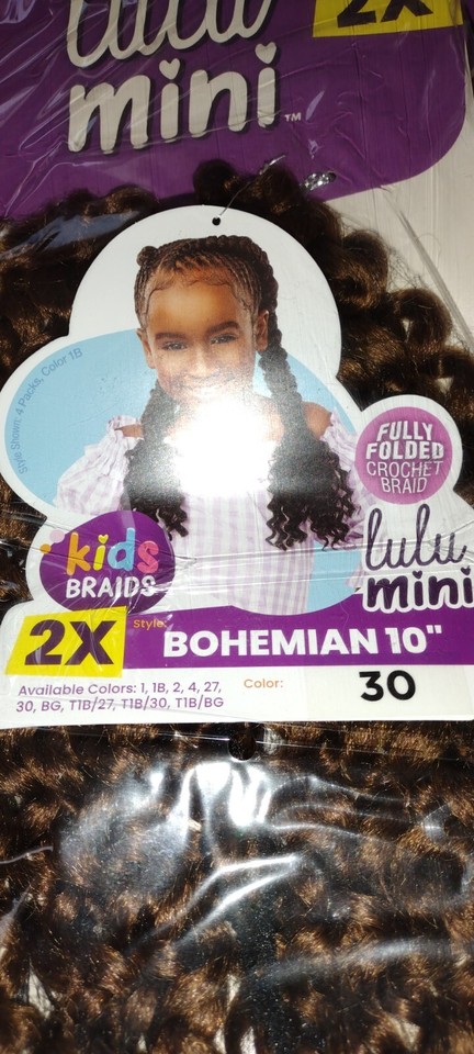 SENSATIONNEL LULU MINI SYNTHETIC KIDS BRAID -2X BOHEMIAN 30 ( 3 PACKS ...
