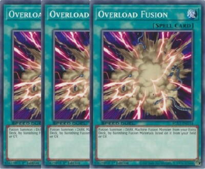Yugioh - Overload Fusion x 3 - 1st Edition NM - Free Holographic Card ...