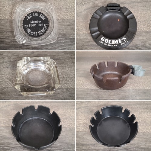 Vtg Glass / Plastic Ashtrays Advertising Lot of 6 Made in USA | eBay