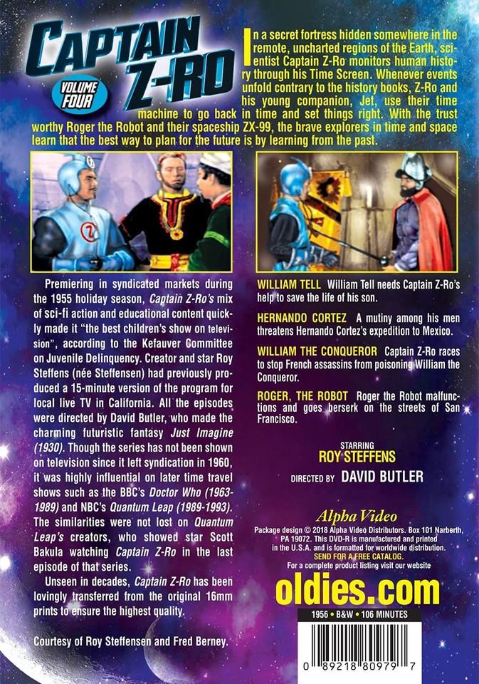 Captain Z-Ro, Volume 4 (DVD) Roy Steffens David Butler | eBay