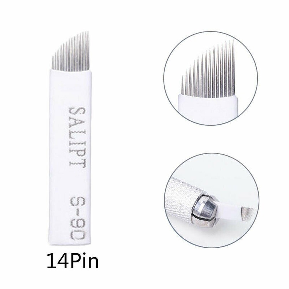 Microblading 7/9/11/12/14/16 18U Needles Permanent Manual Eyebrow ...