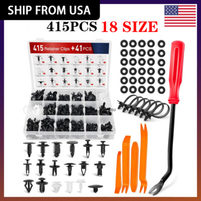 415Pcs Bumper Clips Retainer Auto Car Rivets Fastener Fender Push Pin ...