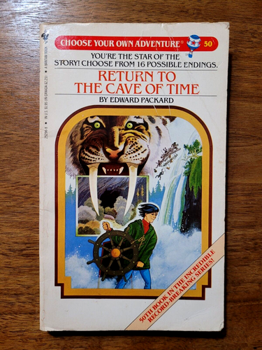 Return To The Cave Of Time Edward Packard 1ST EDITION Choose Your Own ...
