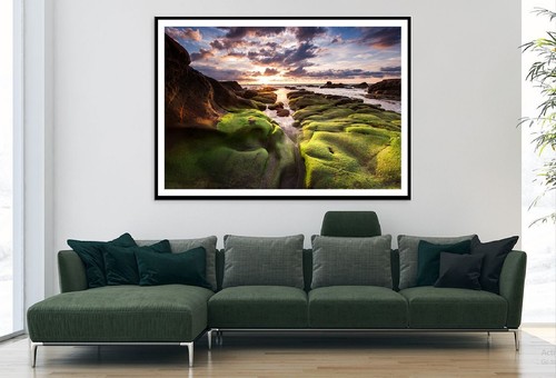 Mossy Rock Sunset at Kudat Sabah Print Premium Poster High Quality ...