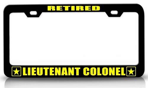 RETIRED LIEUTENANT COLONEL Army License Plate Frame-CAN PERSONALIZE | eBay