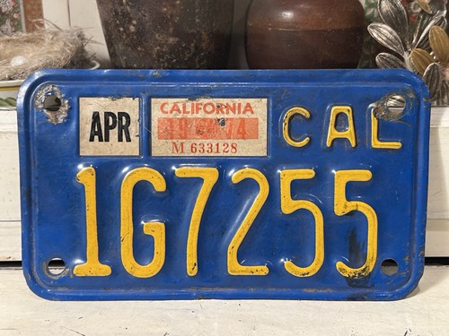 Vintage 1970’s California Motorcycle License Plate | eBay