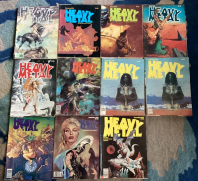 1978 # 10~11~12~13~vol.2 #2~4~5~6~7~8 Heavy Metal Magazines 11 total 2x ...
