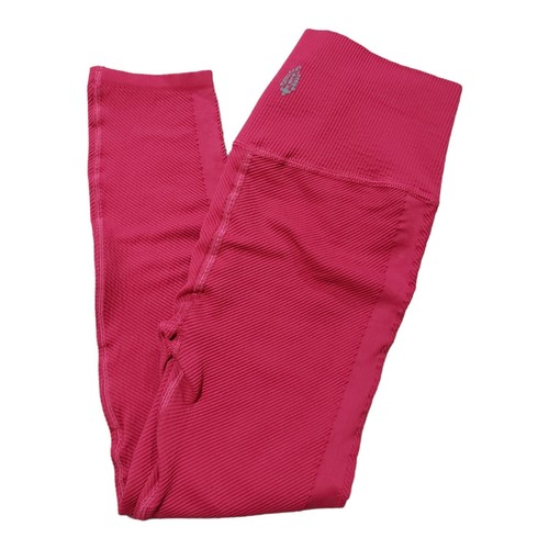 Free People Movement Ribbed Crop Legging Women's S Pink Mid Rise ...