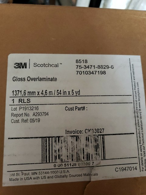 3M Controltac Graphic Film With Comply V3 Adhesive Ij180cv3-10 54 in X ...