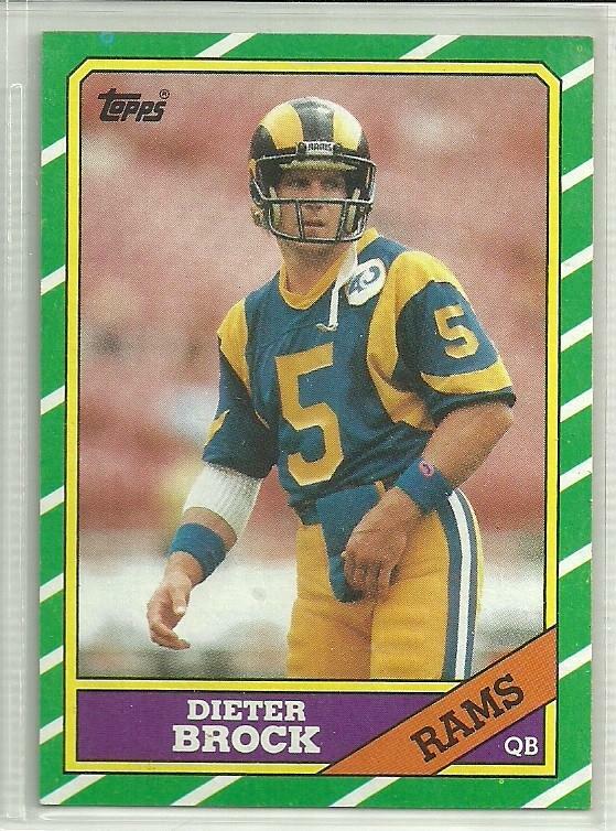 Dieter Brock 1986 Topps #77 Rookie Card Winnipeg Blue Bombers | eBay