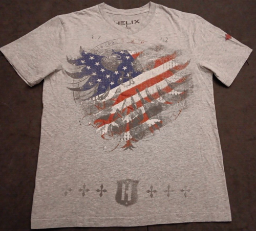 Men's Lg Helix Distressed Patriotic Eagle Crest Graphic T Shirt | eBay