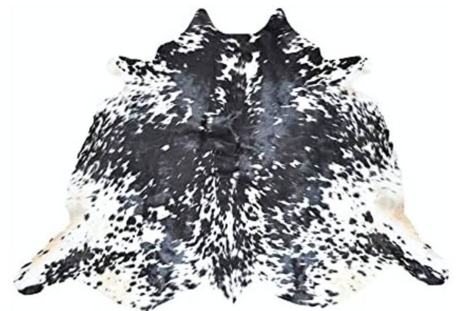 NEW LARGE 100% COWHIDE LEATHER RUGS TRICOLOR COW HIDE SKIN CARPET AREA ...