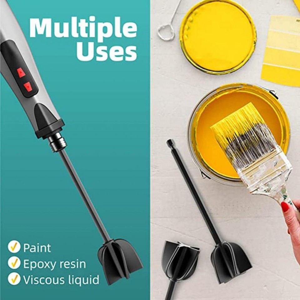 Solid Mixer Drill Paddle Plastic Paint Mixer Paddle Helix Shape Tear ...