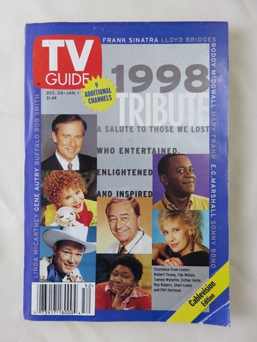 TV GUIDE 1998 - A Tribute Those We Lost - December 26-Jan 1 | eBay