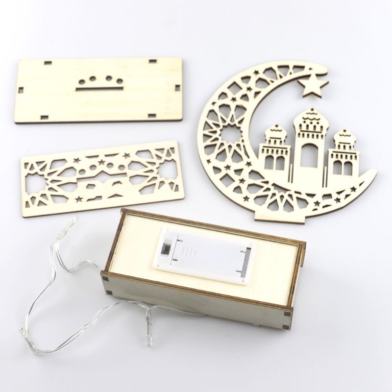 Eid Home Decoration Moon Castle LED Light Ornament DIY | eBay