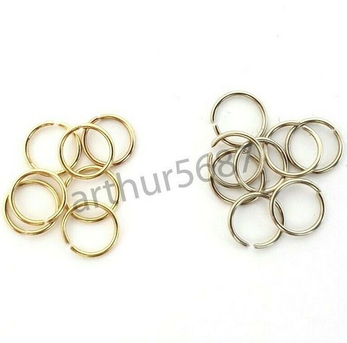 5 pcs 10K SOLID GOLD 10mm jump rings 20 gauge or 22 gauge open yellow ...