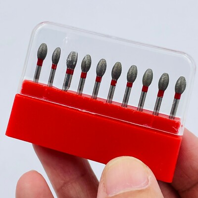 10pcs FG 1.6mm Football Pointy Dental Diamond Burs 368-023F Fine Grit ...