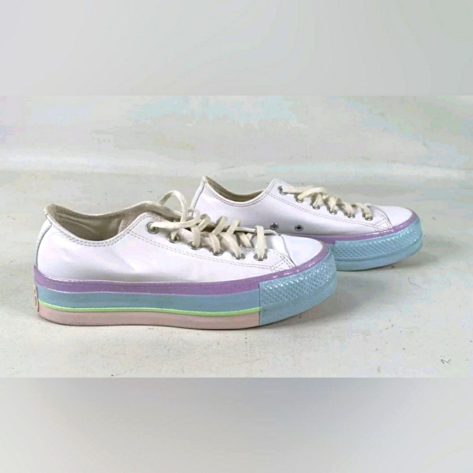 Converse Leather Pastel Glitter Platform Chuck taylor… - Gem