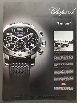 Chopard Chronograph Mille Miglia Mercedes 300 SLR 2005 Vintage Watch Ad Werbung | eBay.de