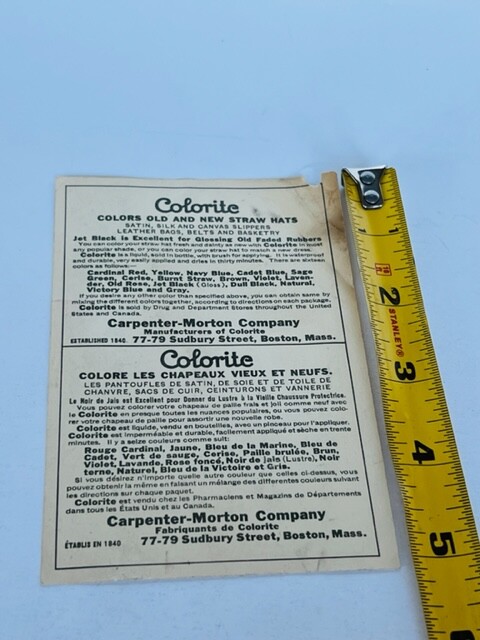 Vintage Advertisement Antique Ephemera Ad Colorite 16 color Carpenter ...