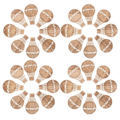 30 Pcs Hot Air Balloon Wood Chips Embellishment Craft Unfinished ...