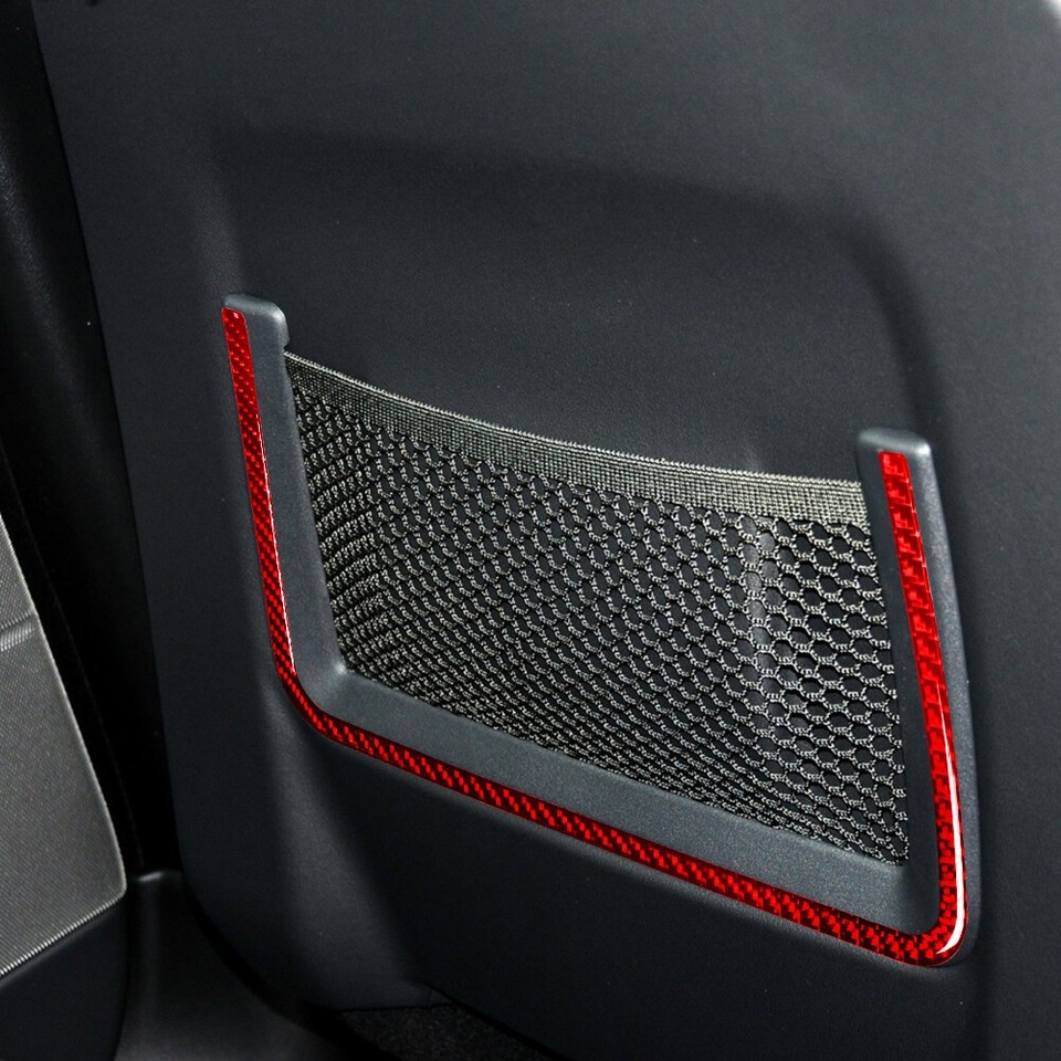 Red Carbon Fiber Seat Storage Cover Trim For Land Range Rover Sport ...