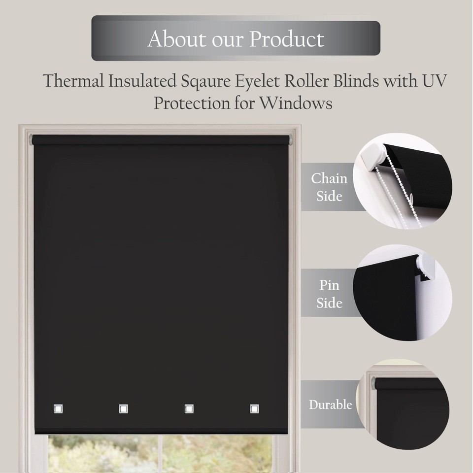 DayLight ROLLER BLIND SQUARE EYELET BLINDS TRIMABLE WITH FITTING | eBay UK