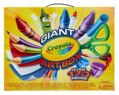 Crayola Giant Art Box 177pc Crayons Markers Colored Pencils Drawing ...