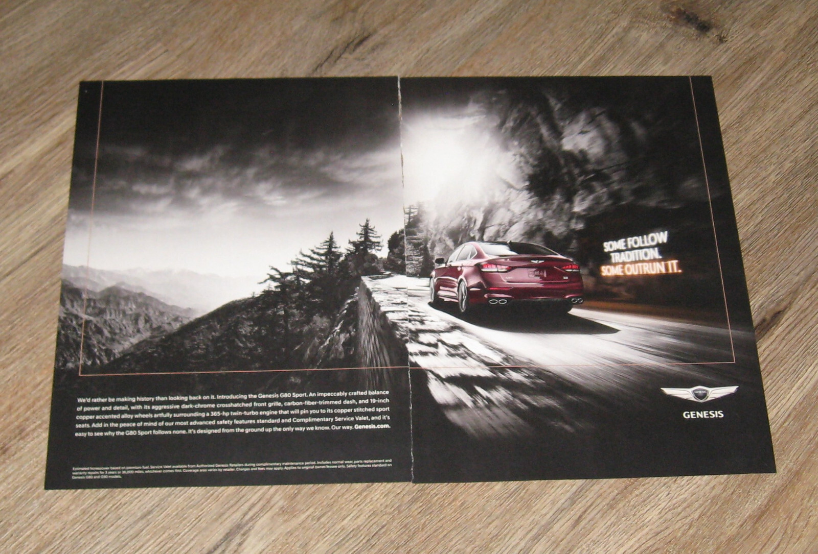 Genesis Car AD 2018 G80 Sport original TWO magazine pages advertisement ...