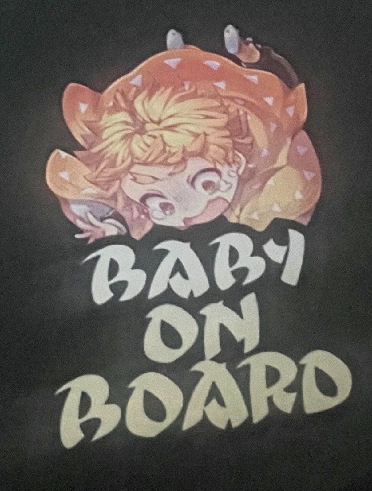 Demon Slayer Zenitsu Agatsuma Baby On Board Sticker Anime Bumper ...