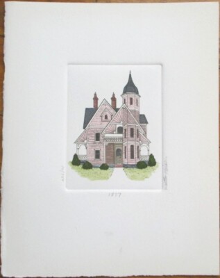 Martha Hinson Print Victorian House Home 1877, Artist Signed 10 of 750 ...