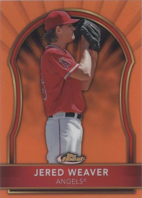 2011 Topps Finest - Jered Weaver #52 Orange Refractor /99 for sale ...