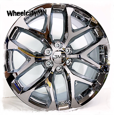 20" chrome Snowflake 2017 GMC Sierra 1500 Denali OE replica 5668 wheels ...