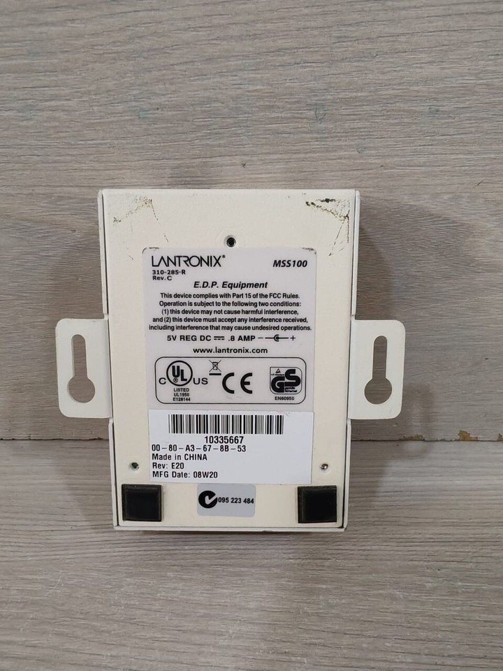 LANTRONIX MSS100 310-285-R REV.C External Device Server - NEW W/O BOX ...