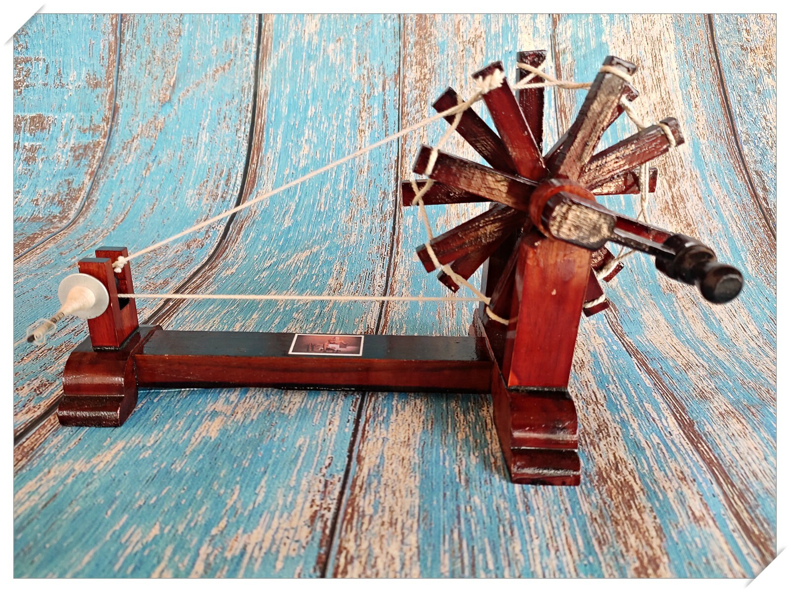 Wooden Spinning Wheel - Small /Medium Size Gandhi Charkha - Working ...